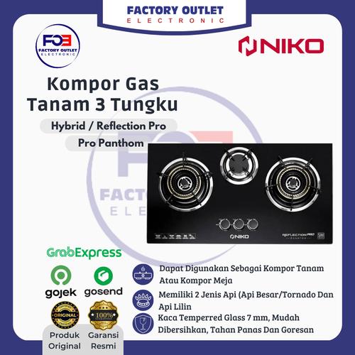 Jual NIKO Reflection Pro Phantom Kompor Gas Tanam 3 Tungku Hybrid ...