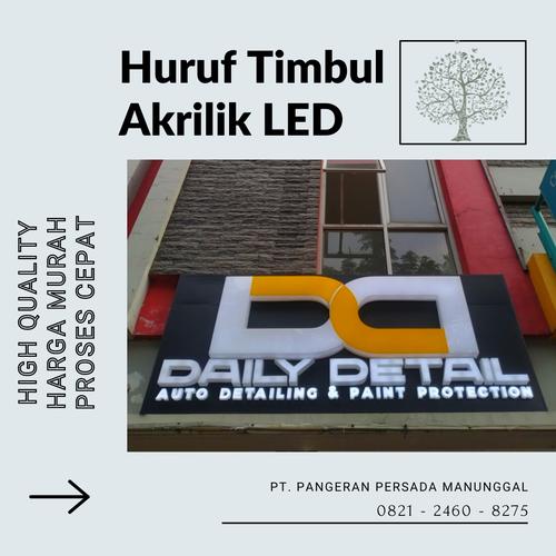 Jual Huruf Timbul Billboard Papan Nama Reklame LED dengan Base ...