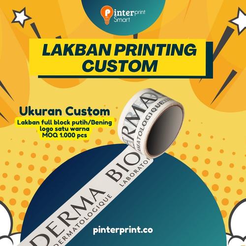 Jual Ukuran Custom Lakban Printing Dasar Warna/Bening - Dasar Warna, 7 ...