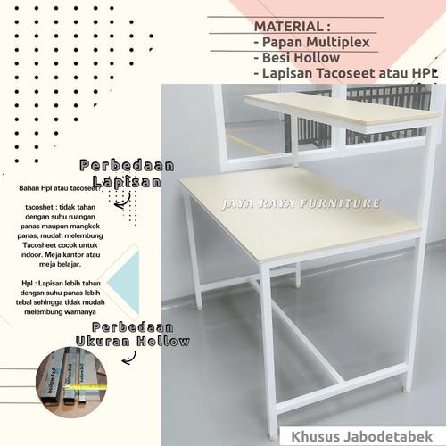 Jual MEJA TEKNISI HP BELAJAR RAK / MEJA KERJA KANTOR MINIMALIS RAK ...