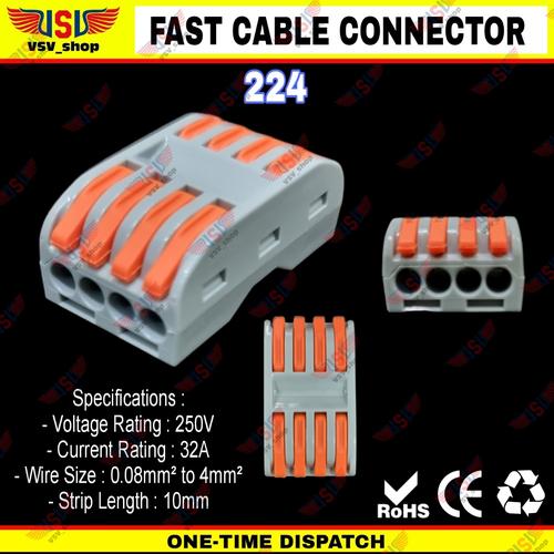 Jual Terminal Konektor Kabel Sambung Cabang Quick Cable Connector 4to4 ...