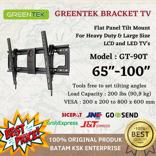 Jual Bracket TV 65 - 100" GREENTEK 90T GT-90t tilt heavy duty large ...