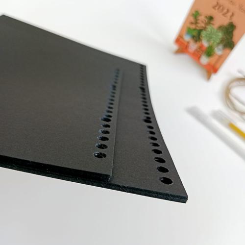 Jual loose leaf a5 black paper/kertas binder a5 super black - hitam ...