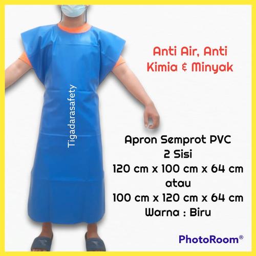 Jual Apron Semprot Ponco PVC 100 cm x 120 cm x 64 cm warna Biru ...