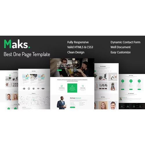 Jual Maks - Bootstrap Multipurpose One Page Landing Page HTML Web Template - DVD - Kab. Gresik ...