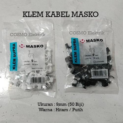 Jual Masko Klem Kabel 9mm / Klip Kabel Paku Beton Isi 50 biji Putih ...