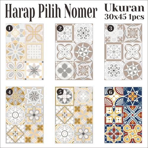 Jual Stiker Tegel Lantai Dan Dinding (30x45cm) Motif 7 - Desain 1 - Kab ...