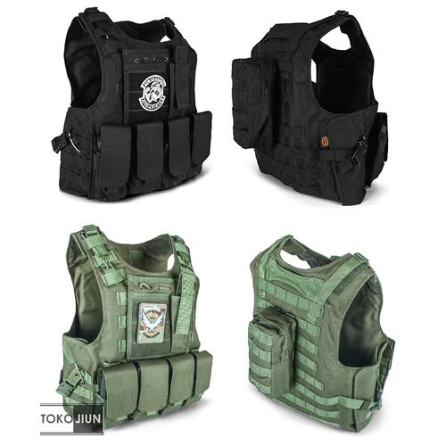 Jual Rompi Tactical Army Vest Body Protection Airsoft Army - Hijau 4 ...