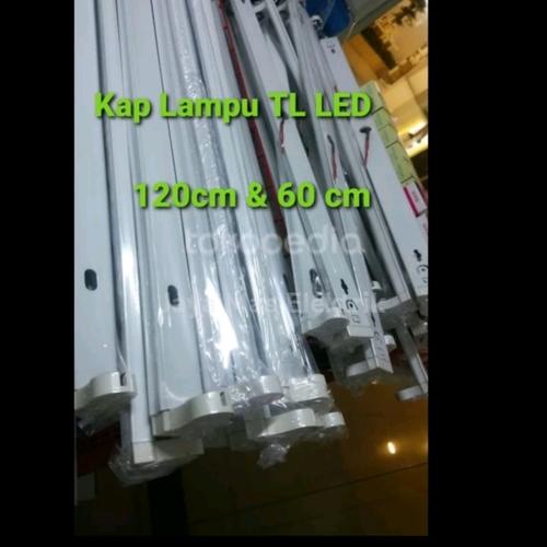 Jual Kap Lampu TL LED T8 120cm / 60cm Housing Tube Rumah TL 120 cm / 60 ...