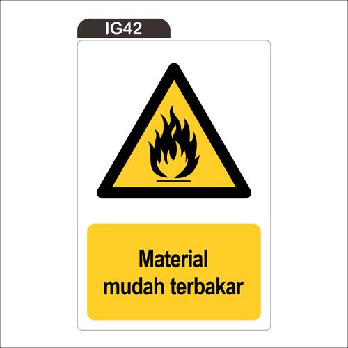 Jual RAMBU MATERIAL MUDAH TERBAKAR - S : 20x30 cm, Sticker Only - Kota ...