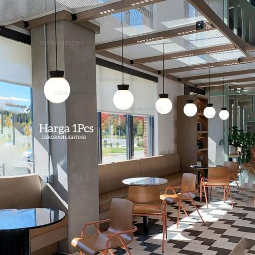 Jual Lampu gantung acrylic susu 15cm 20cm hias cafe e27 minimalis ...
