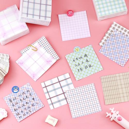 Jual 200 Lembar GRID SERIES CUTE Memo Note Paper Notepad - Biru ...