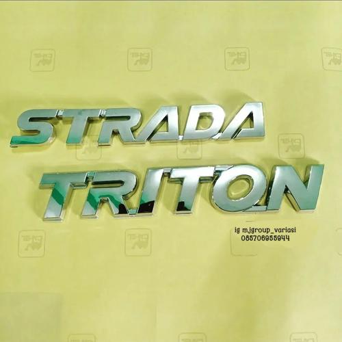 Jual emblem logo mitsubishi STRADA TRITON ukuran original bagasi ...
