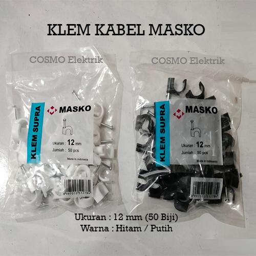 Jual Masko Klem Kabel 12mm / Klip Kabel Paku Beton Isi 50 biji Putih ...