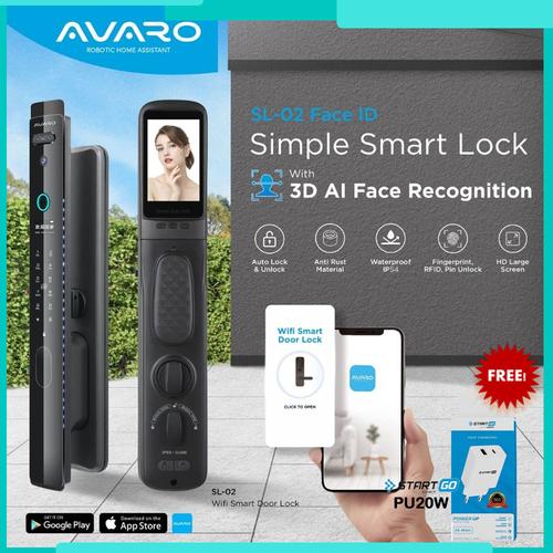 Promo AVARO SL02 Face ID Smart Door Lock Kunci Pintu Digital Resmi - Tanpa Bonus Cicil 0% 3x ...