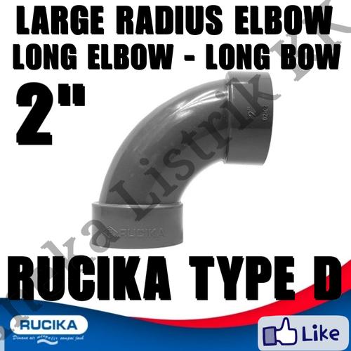 Jual RUCIKA SAMBUNGAN PVC D LONG ELBOW 2INCH LONGBOW 2" LONG BOW 2 ...