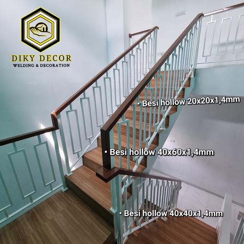 Jual Railing Tangga Minimalis Besi Holow 40x40x1,4mm dengan Pegangan ...