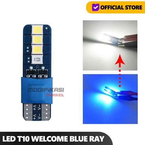 Jual Lampu Senja Plat Plafon LED T10 Welcome Light Blue Ray 2 Warna DC ...