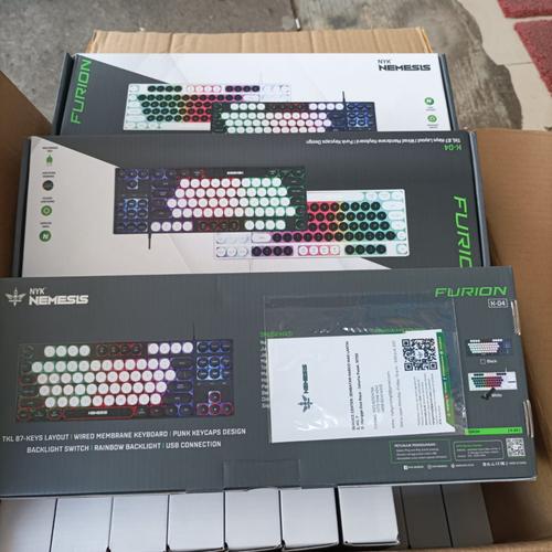 Jual Gaming Keyboard NYK NEMESIS FURION K-04 Membrane TKL RGB - Putih ...
