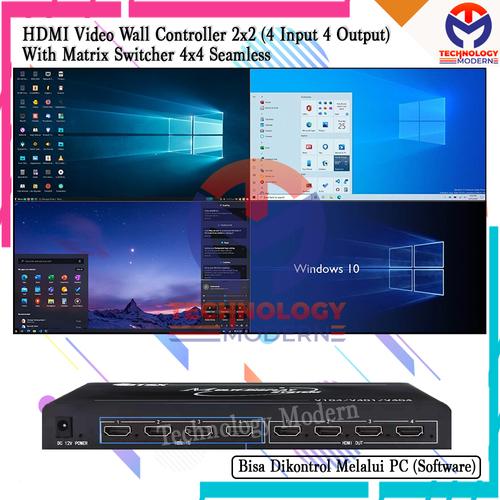 Jual 2x2 Video Wall Controller For 4 TV (4 Input 4 Output) With Matrix ...