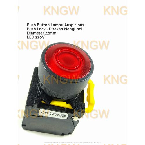Jual Push Button Lamp 22mm - Push Lock - Diameter 22mm 220V LED ...