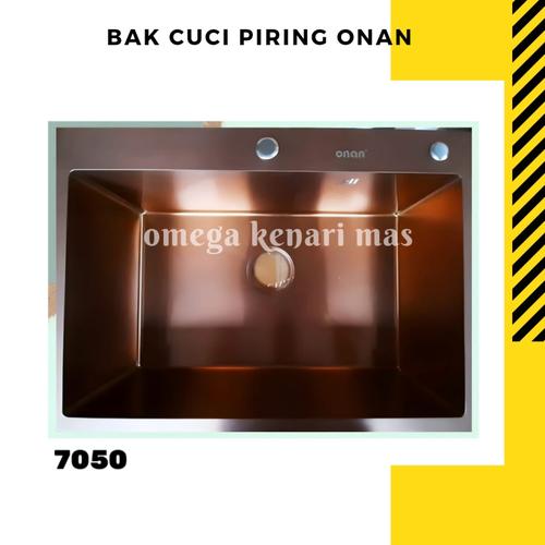 Jual BAK CUCI PIRING KITCHEN SINK ONAN 7050 MAROON ROSE GOLD ORIGINAL ...