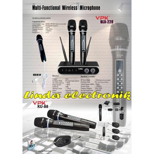 Jual mic wireless vpk blx 228 vpk blx228 mic echo trible bass original - Jakarta Barat - Linda ...