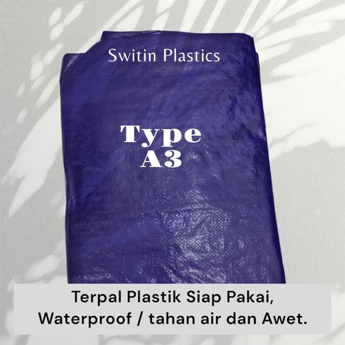 Jual TERPAL JADI PLASTIK A3 BIRU SILVER UKURAN 10X10 MTR - Kota ...