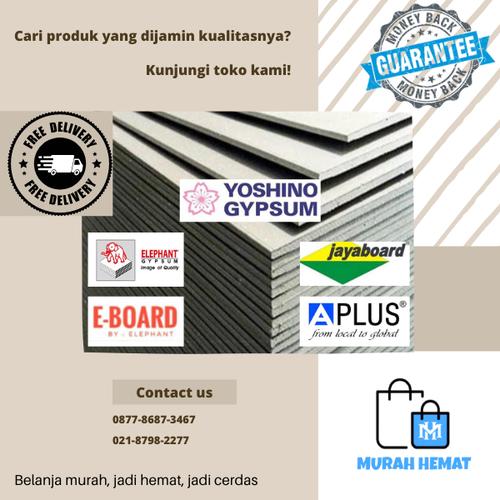 Jual PAPAN GYPSUM GIPSUM EBOARD/JAYABOARD/APLUS/YOSHINO/ELEPHANT 9 MM 9MM - EBOARD - Kab. Bogor ...