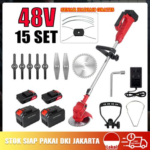 Jual 48V Mesin Potong Rumput Cordless Grass Trimmer Mesin Pemotong ...