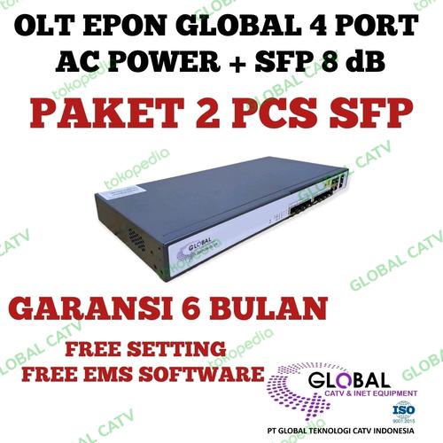 Jual OLT EPON GLOBAL 4 PORT POWER AC + 2 PCS SFP 8 DB - Kab. Demak ...