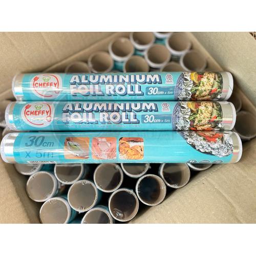 Jual ALUMINIUM FOIL Roll REFILL CHEFFY 30cm x 5m / foil wrap - Jakarta ...