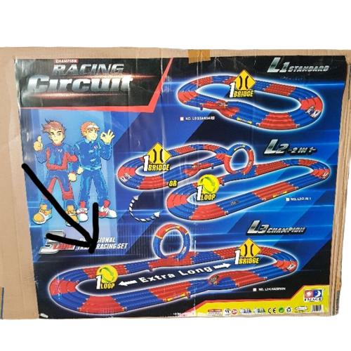 Jual trek arena jalanan tamiya 3 jalur set track image extra long L3 ...