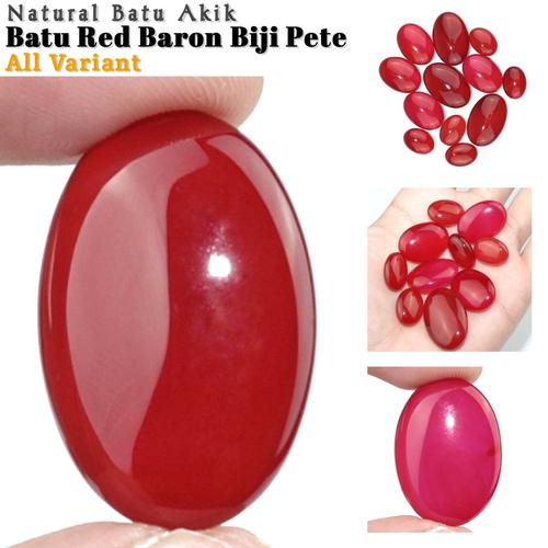 Jual Natural Batu Akik Red Baron Biji Pete Merah Cabe - 18x13x8mm ...