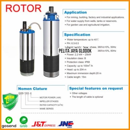 Jual Pompa Tambang Emas Rotor QXN 10/4-4 4KW Submersible Air Kotor ...