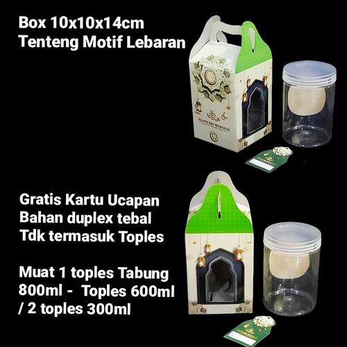 Jual box jinjing packaging toples tabung 800ml ukuran 10x10x14cm idul ...