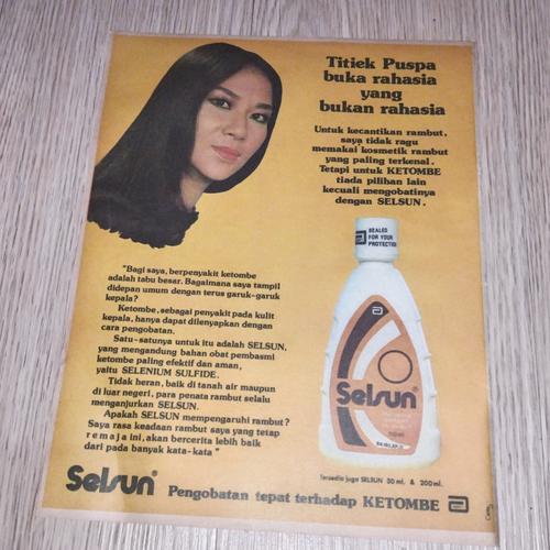 Jual Iklan Cetak Jadul Selsun Model Titiek Puspa - Putih - Kota Bandung ...
