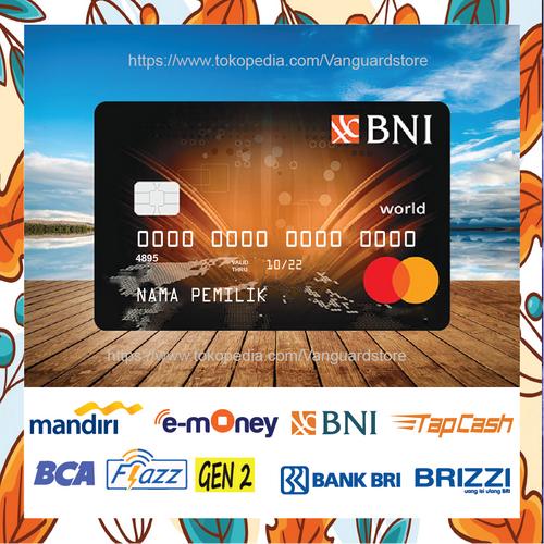 Jual KARTU EMONEY ETOLL BNI WORD CREDITCARD MANDIRI BRI BNI BCA 1 SISI ...