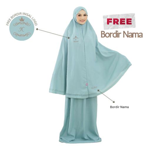 Jual Mukenah Travel 2in1 Dewasa Remaja Katun Custom Bordir Nama Luna ...