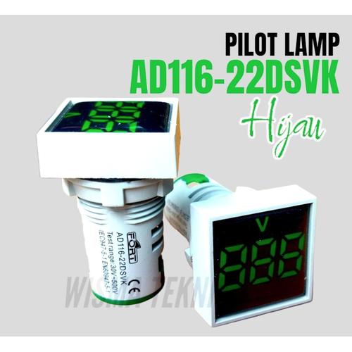 Jual PILOT LAMP VOLTMETER FORT AD116-22DSVK KOTAK HIJAU - Jakarta Timur ...