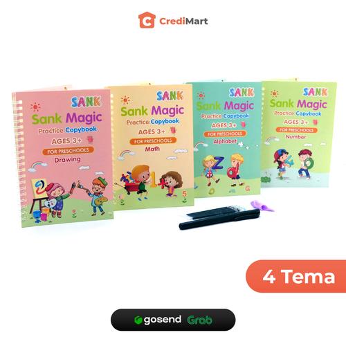 Promo 1 SET 4 BUKU EDUKASI ANAK SANK MAGIC BOOK BELAJAR MENULIS BUKU 3D - English - Kota ...