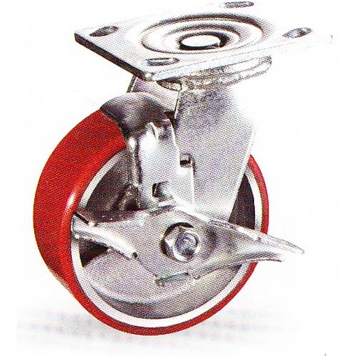 Jual roda troli 6 inch heavy duty pu set hidup rem mati - Jakarta Barat ...