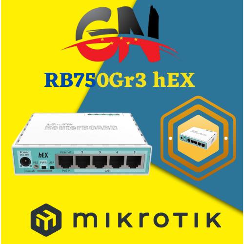 Jual MikroTik RouterBoard RB750GR3 hEX dengan 5 Port Gigabit Ethernet ...