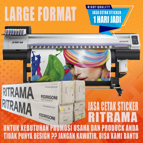Jual cetak sticker ritrama meteran / cetak sticker vinyl / sticker ...