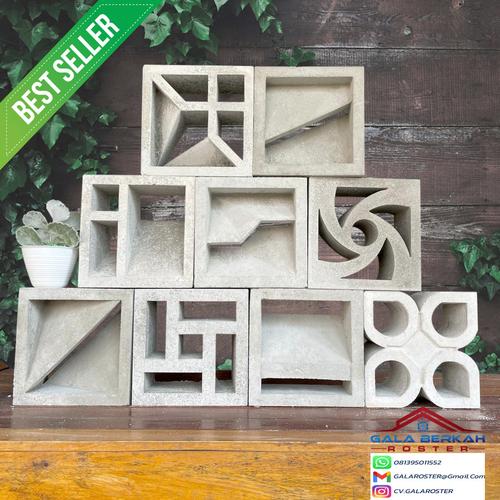 Jual Roster beton Ventilasi Rumah Minimalis & Elegant - lb 4 2 sisi abu ...
