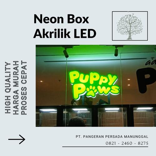 Jual NEON BOX KOTAK Nyala LED Custom Ukuran Bebas Papan Nama Toko Resto ...