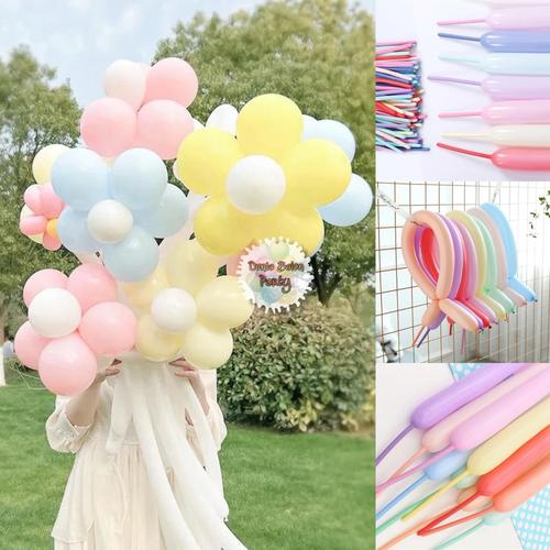 Jual Balon Latex Pentil Pastel / Balloon Twist Macaron / Balon Panjang ...