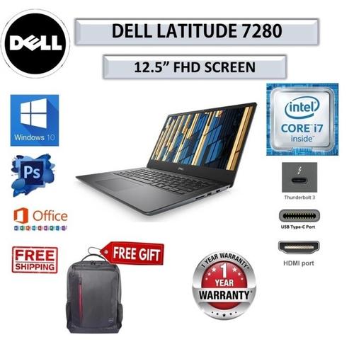 Jual SPEK TINGGGI LAPTOP DELL 7280 I7 7TH NO TOUCHSCREEN RAM 16GB/512GB ...