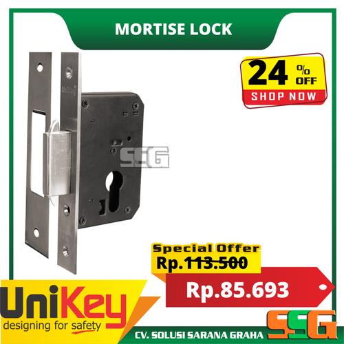 Jual Mortise Lock UNIKEY UK 016-40 SS Lock Case Sliding Body Kunci ...