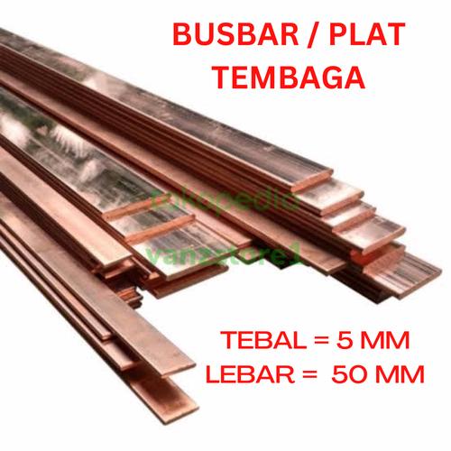 Jual Plat Busbar Tembaga ukuran 5x50 tebal 5mm lebar 50mm sesuai ...